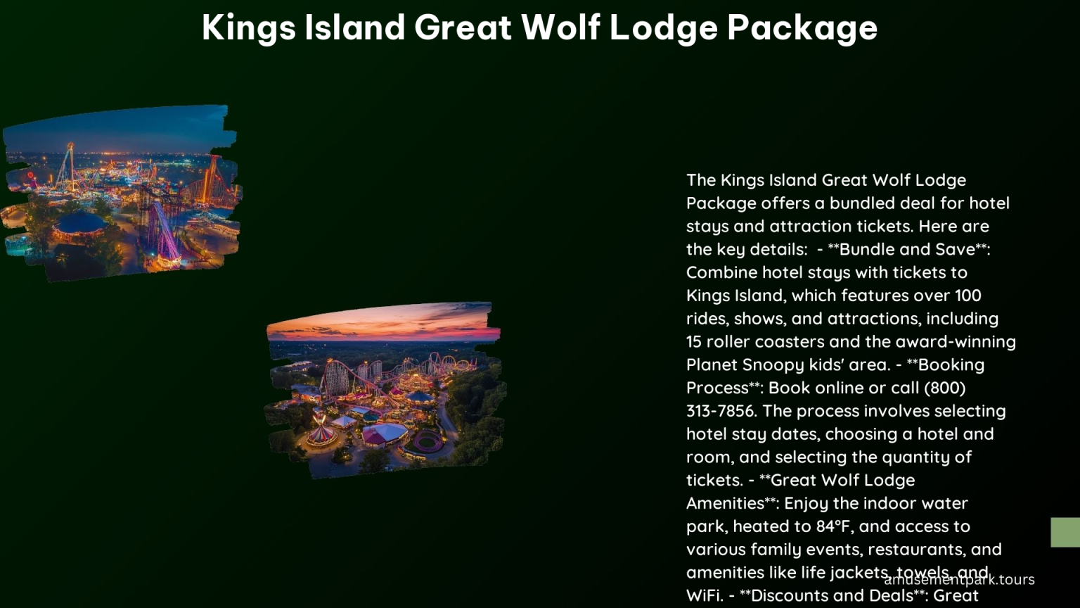 Kings Island Great Wolf Lodge Package: Unlock Endless Fun and Adventure ...