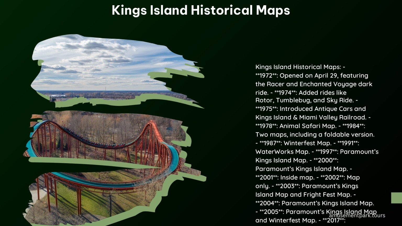 Kings Island Historical Maps: Tracing the Evolution of the Iconic ...